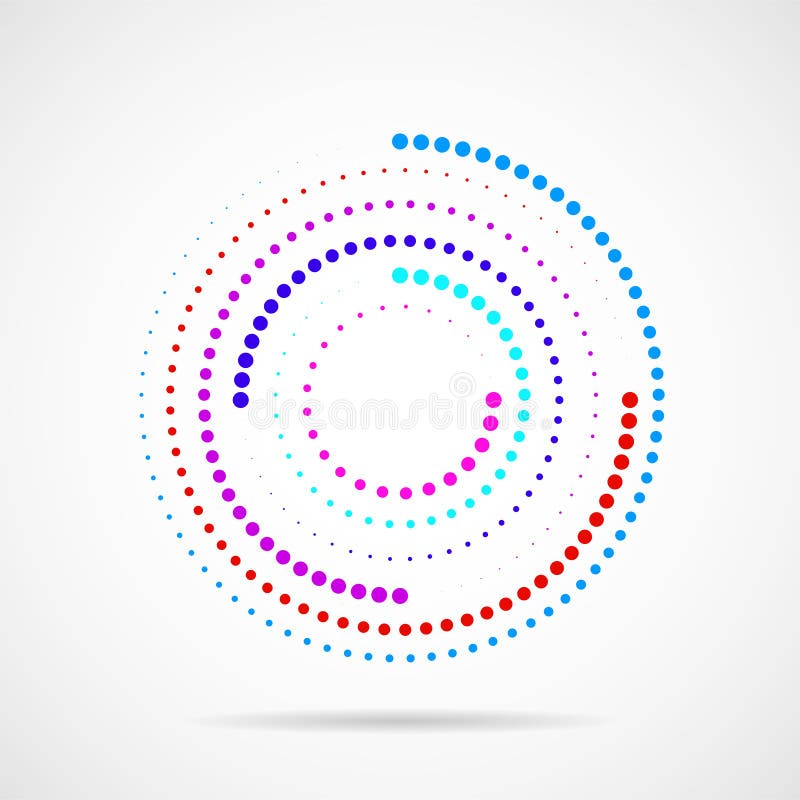 Abstract Dotted Circles. Dots in Circular Form Stock Vector ...