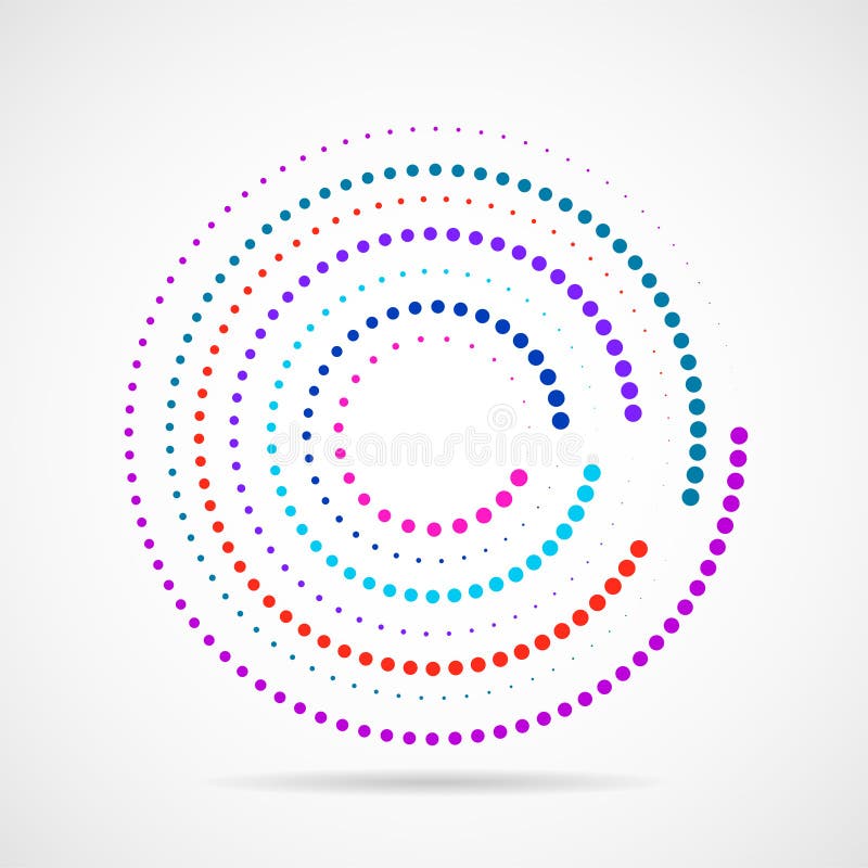 Abstract Dotted Circles. Dots in Circular Form Stock Vector ...