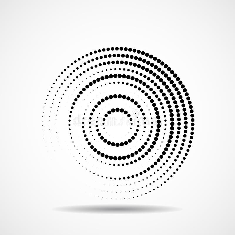 Abstract Dotted Circles. Dots in Circular Form Stock Illustration ...