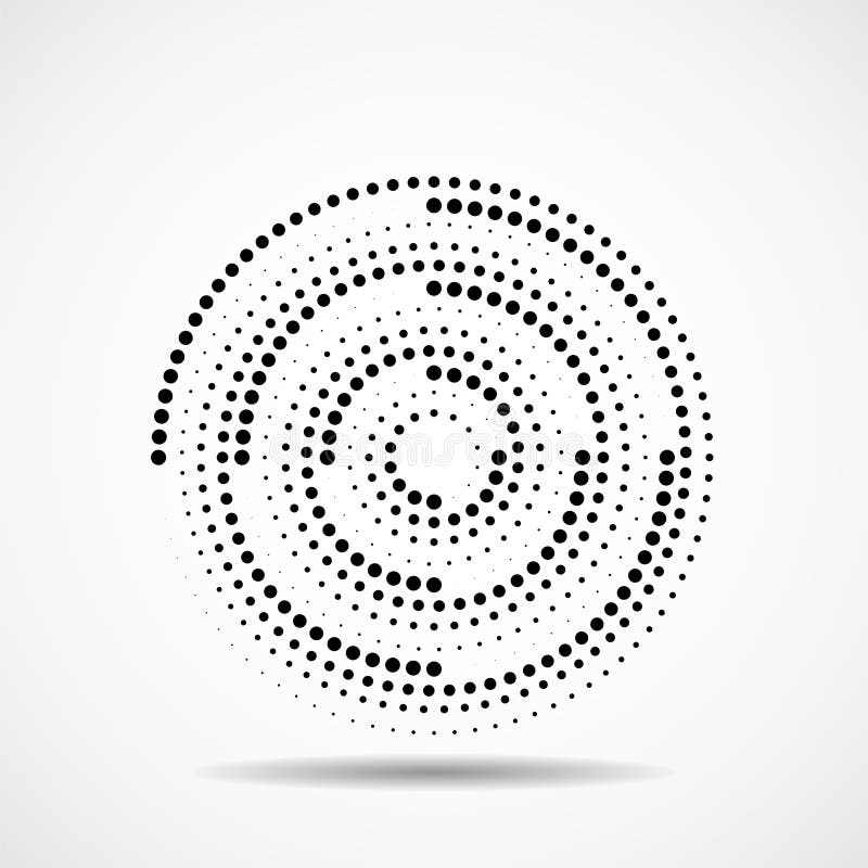 Abstract Dotted Circles. Dots in Circular Form Stock Illustration ...