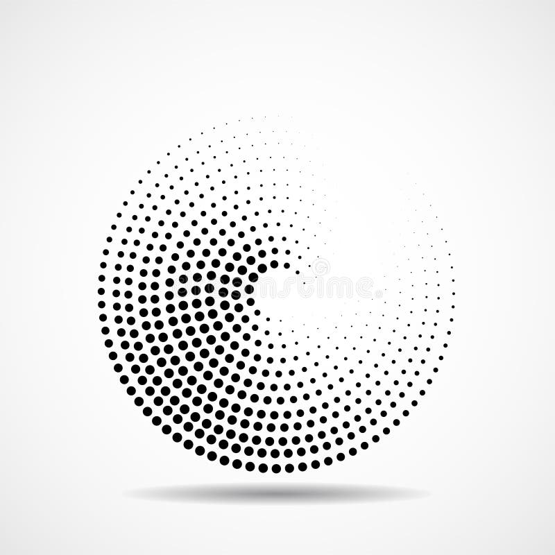 Abstract Dotted Circles. Dots in Circular Form Stock Illustration ...