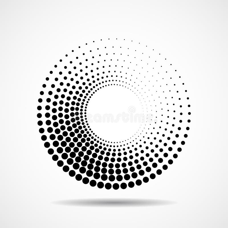 Abstract Dotted Circles. Dots in Circular Form Stock Illustration ...