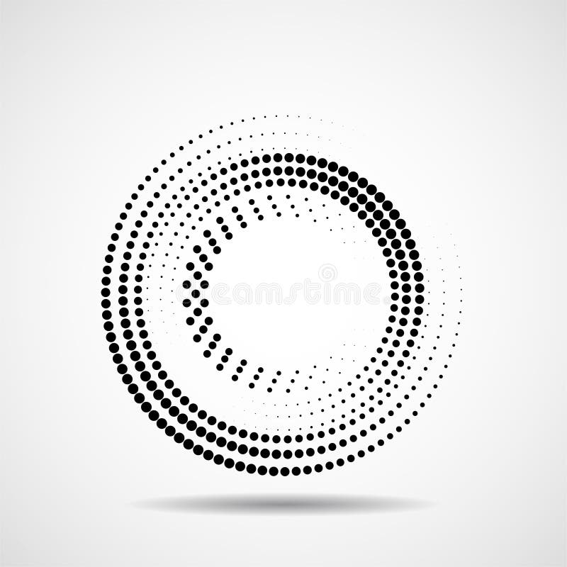 Abstract Dotted Circles. Dots in Circular Form Stock Vector ...