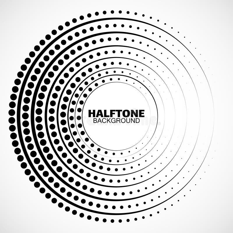 Abstract Dotted Circles. Dots in Circular Form Stock Vector ...