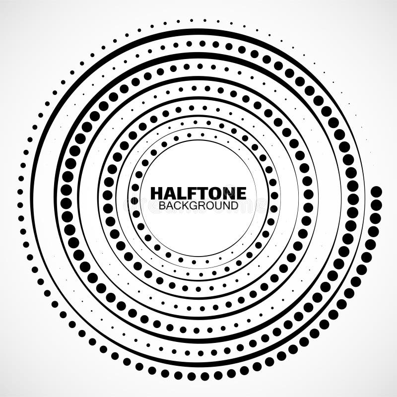 Abstract Dotted Circles. Dots in Circular Form Stock Vector ...