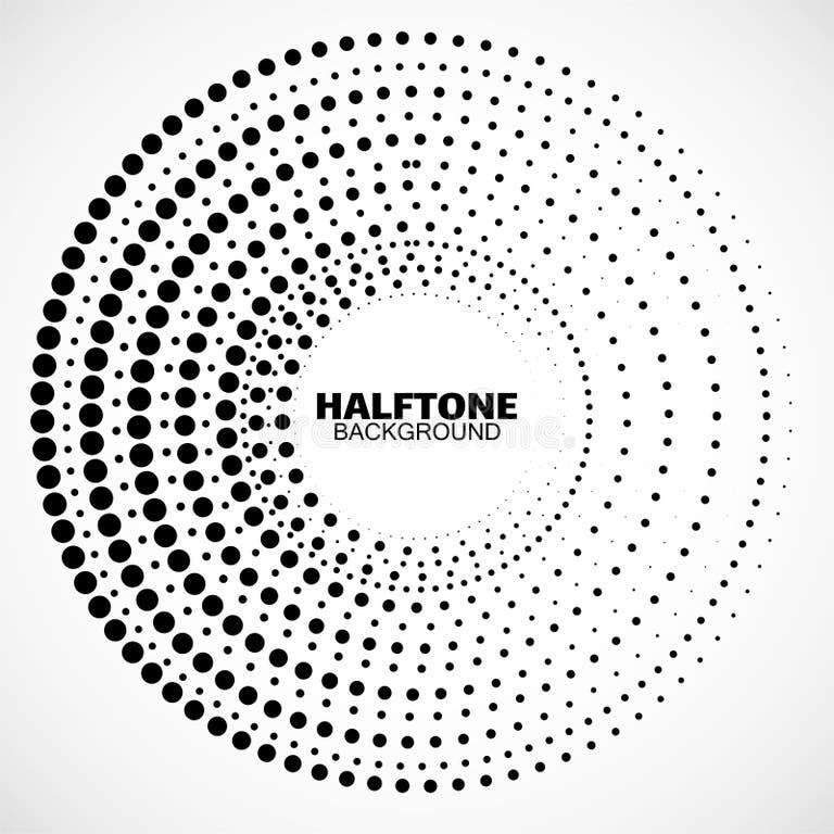 Abstract Dotted Circles. Dots in Circular Form Stock Vector ...