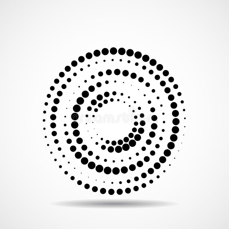 Abstract Dotted Circles. Dots in Circular Form Stock Vector ...