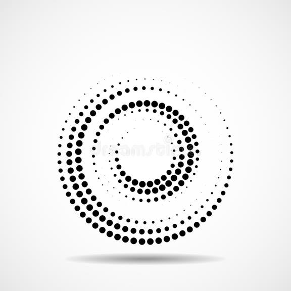 Abstract Dotted Circles. Dots in Circular Form Stock Vector ...