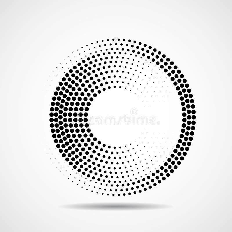 Abstract Dotted Circles. Dots in Circular Form Stock Illustration ...