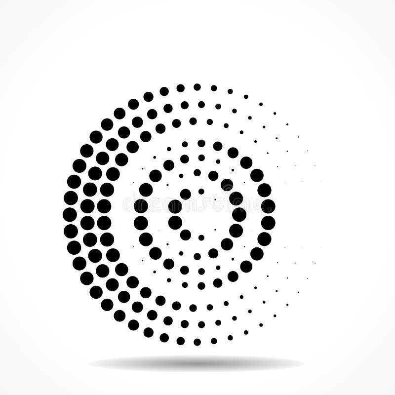 Abstract Dotted Circles. Dots in Circular Form Stock Vector ...
