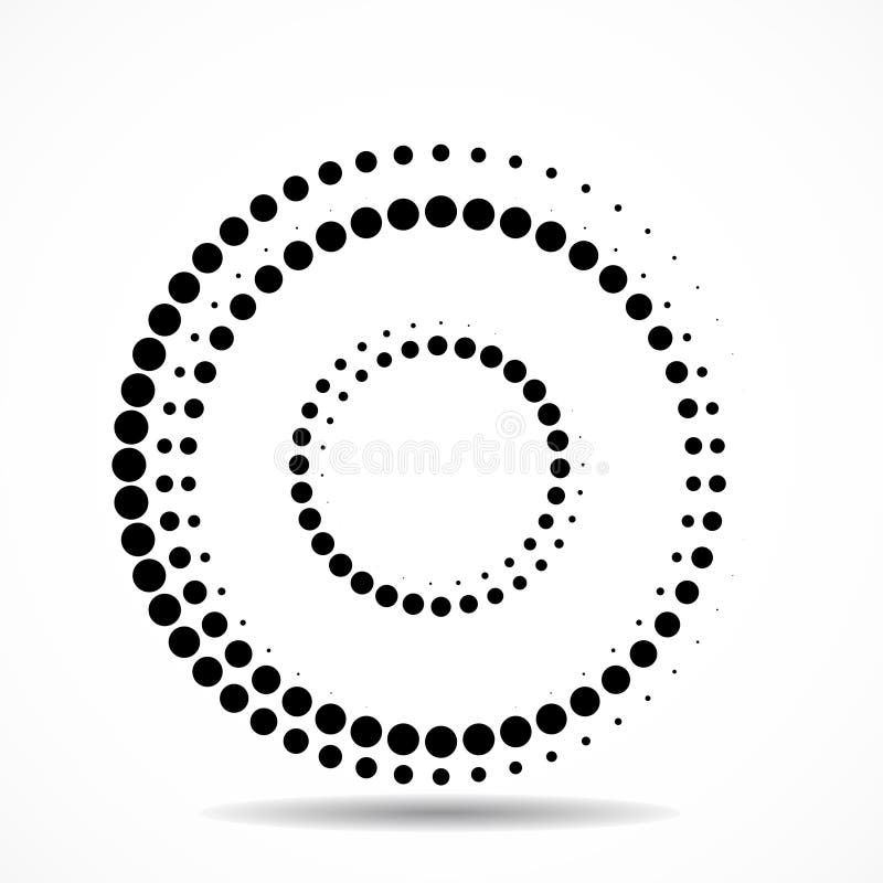 Abstract Dotted Circles. Dots in Circular Form Stock Vector ...