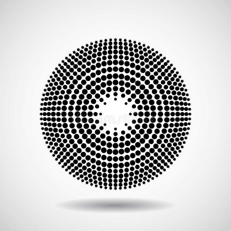 Abstract Dotted Circles. Dots in Circular Form Stock Vector ...