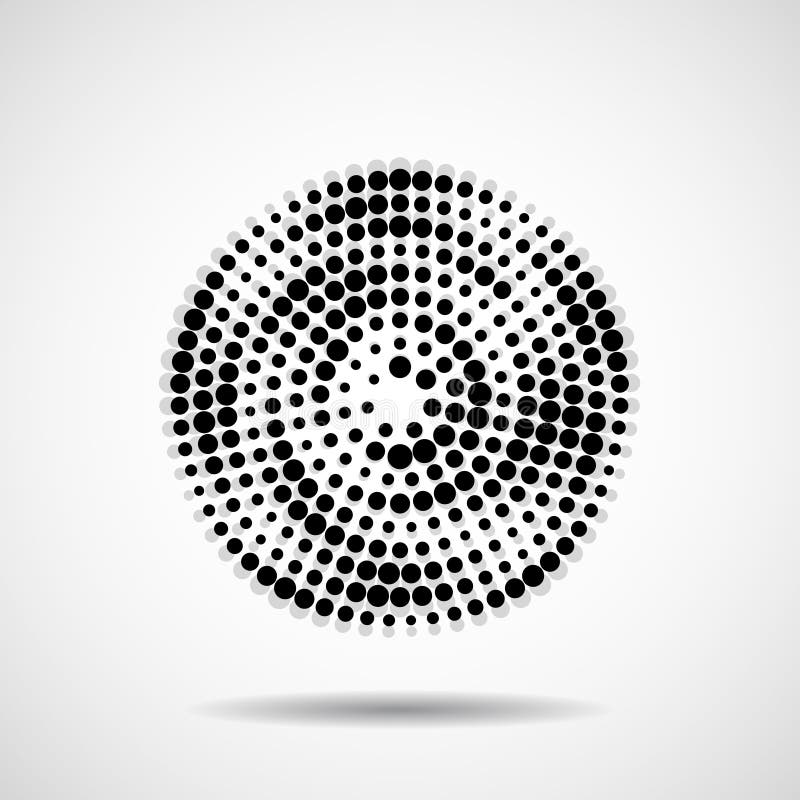 Abstract Dotted Circles. Dots in Circular Form Stock Vector ...