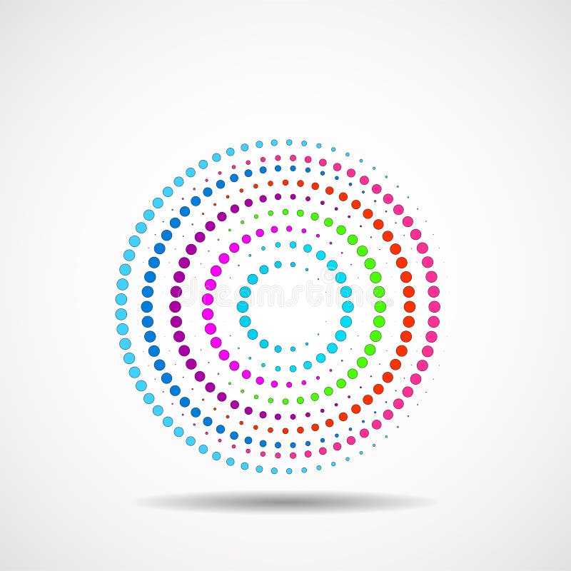 Abstract Dotted Circles. Dots in Circular Form Stock Vector ...