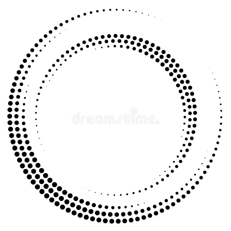 Abstract Dotted Circles. Dots in Circular Form. Vector Design Element ...