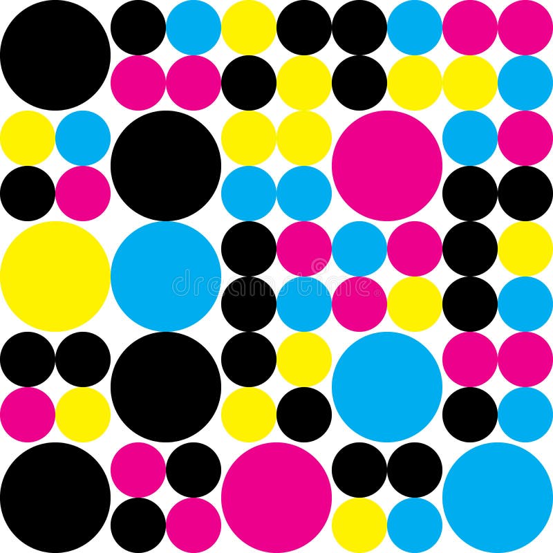 Abstract Dotted CMYK Background Pattern Stock Vector - Illustration of ...