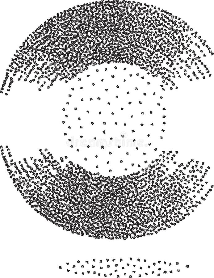 Abstract Dotted Design Element Stock Vector - Illustration of messy ...