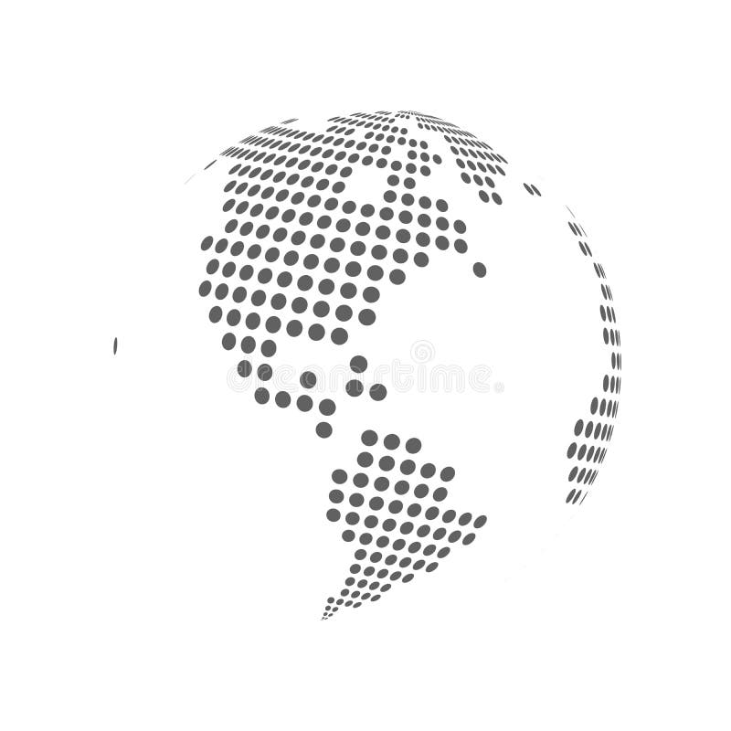 Abstract Dotted Globe Earth. Vector Illustration Stock Illustration ...