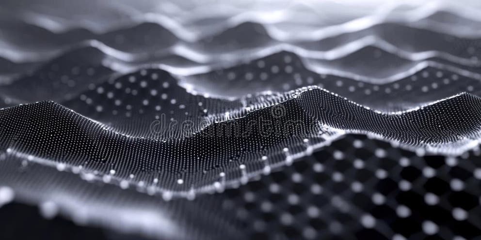 Abstract Dotted Landscape Surfaces Create Digital World and Visual ...