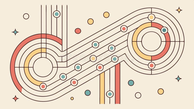 Abstract Dotted Line Pathway Graphic Element Vector Design Generative ...