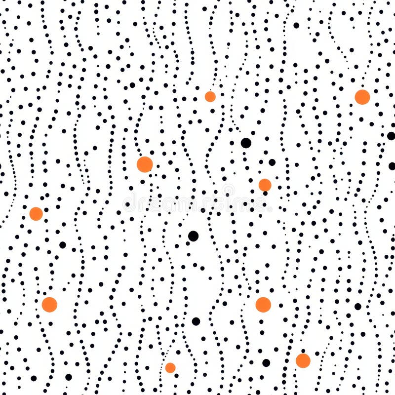 Abstract Dotted Pattern with Orange Accents - Modern Minimalist Design ...