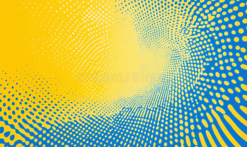 Abstract Dotted Pattern in Yellow and Blue, Vibrant Gradient Background ...