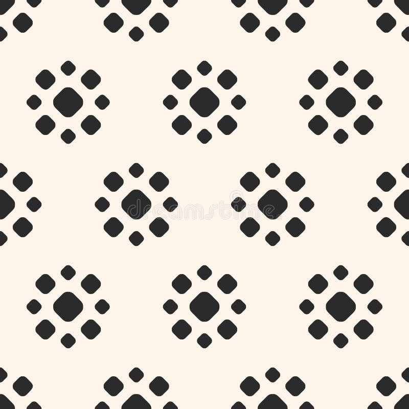 Dotted Seamless Pattern. Simple Floral Geometric Texture. Stock Vector ...