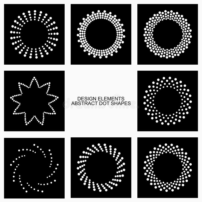 Abstract dotted shapes. stock vector. Illustration of geometric - 60496443