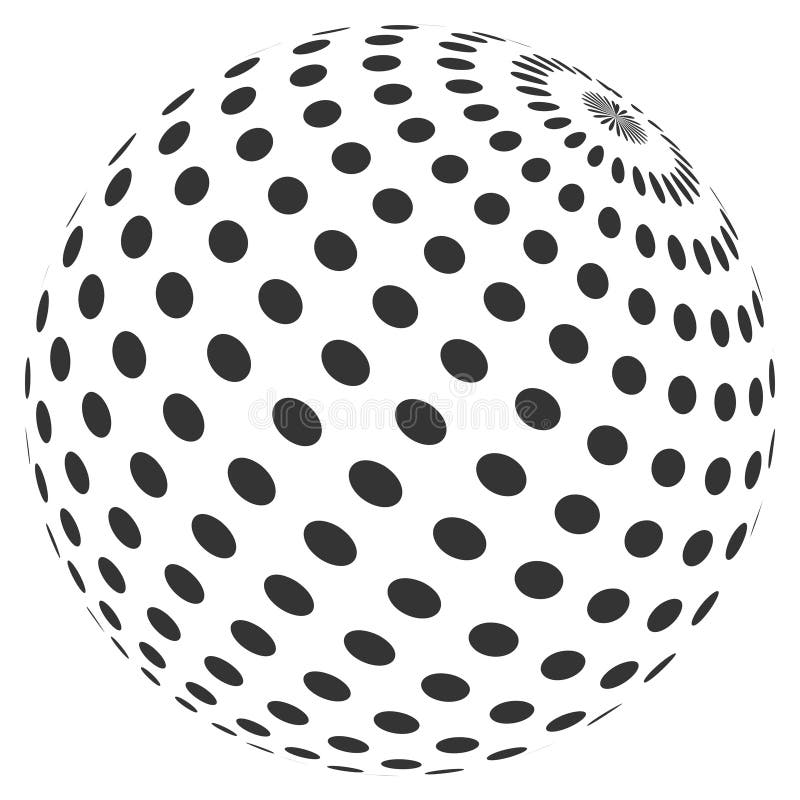 Dotted Sphere. Abstract 3D Background. Set Of Vector Spheres Wit Stock ...