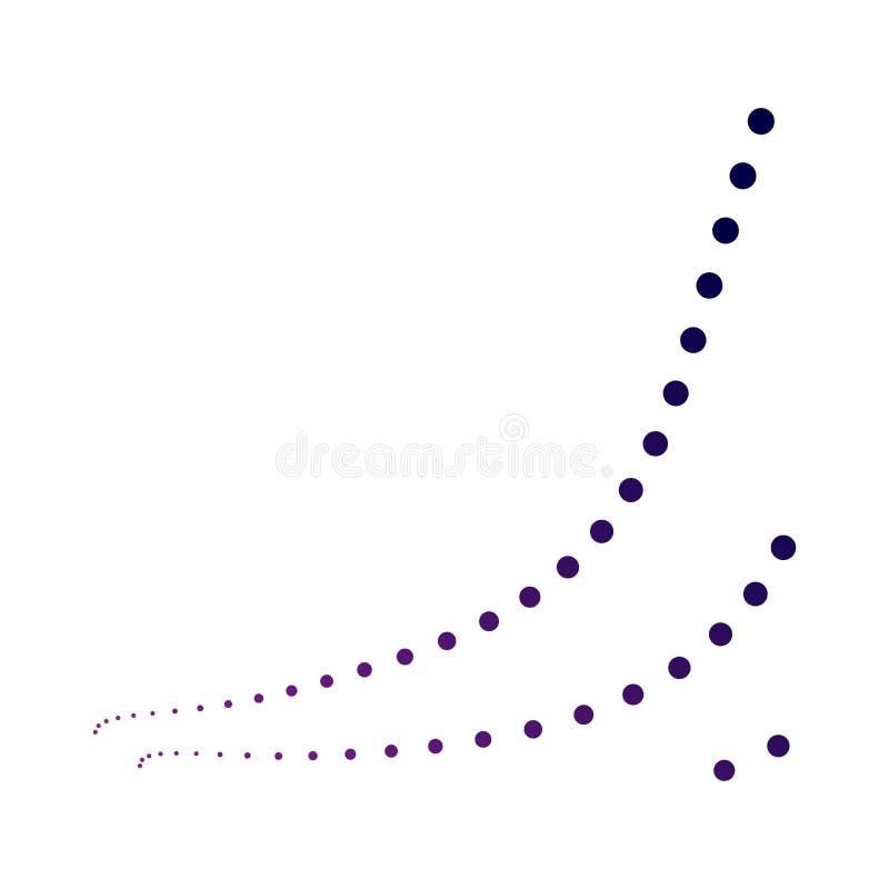 Abstract Dotted Wave Lines. Vector Illustration Isolated on White ...