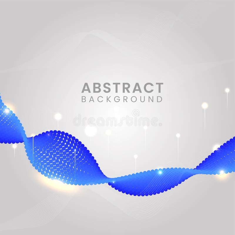 Abstract Dotted Wave Motion Background and Light Lines Stock ...