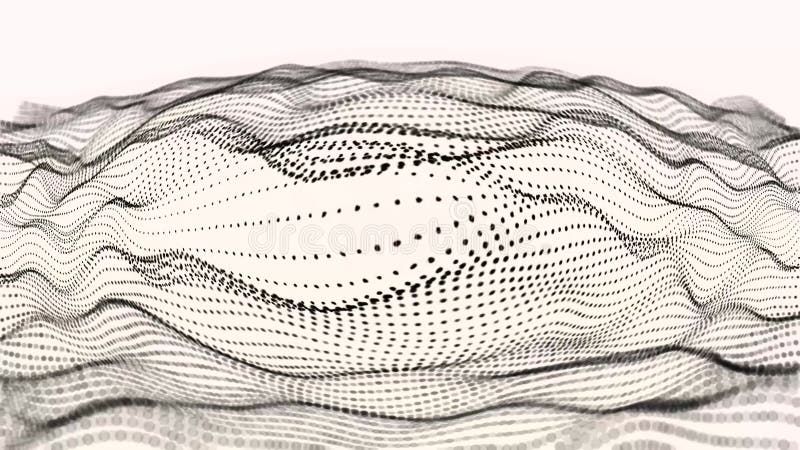 Abstract Dotted Wave Pattern Stock Video - Video of surface, dots ...