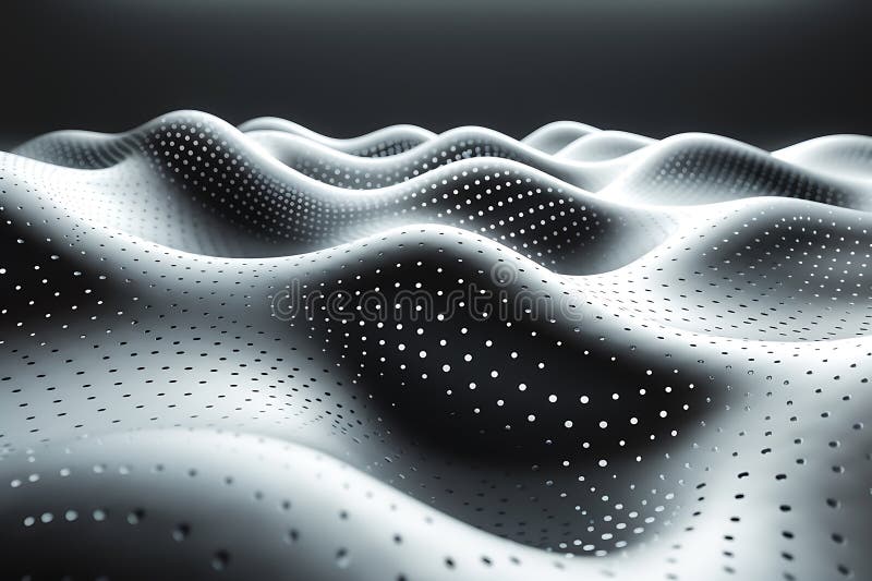 Abstract Dotted Wave Pattern, Dynamic and Flowing Stock Illustration ...