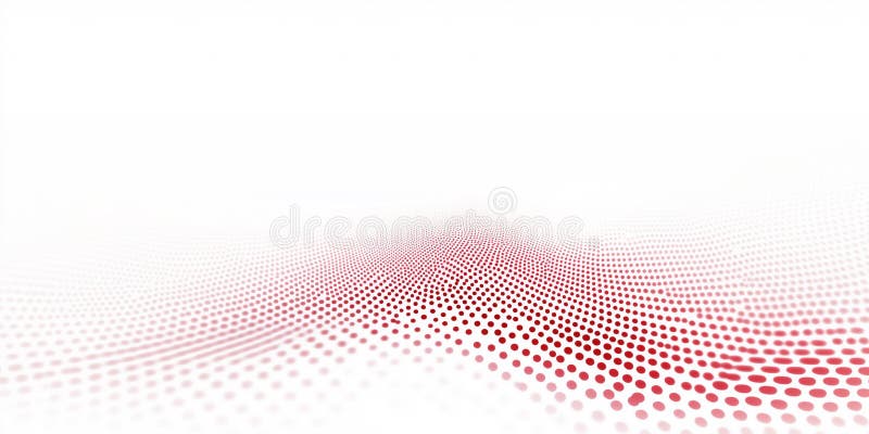 Abstract Dotted Wave Pattern in Red on White Background, Ideal for ...