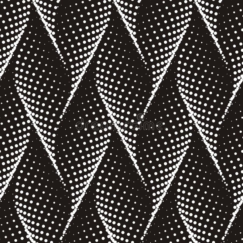 Abstract Dotted Wave Stylish Texture. Vector Seamless Geometric Pattern ...