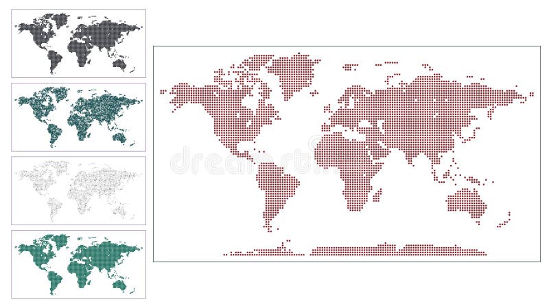 Abstract Dotted World Map Design Showcasing Continents with a Modern ...