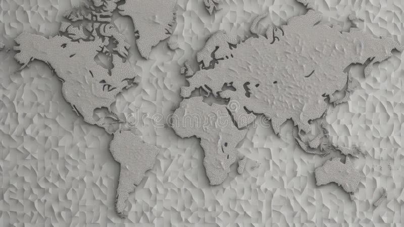Abstract Dotted World Map Featuring Pointillism Grunge Texture for ...