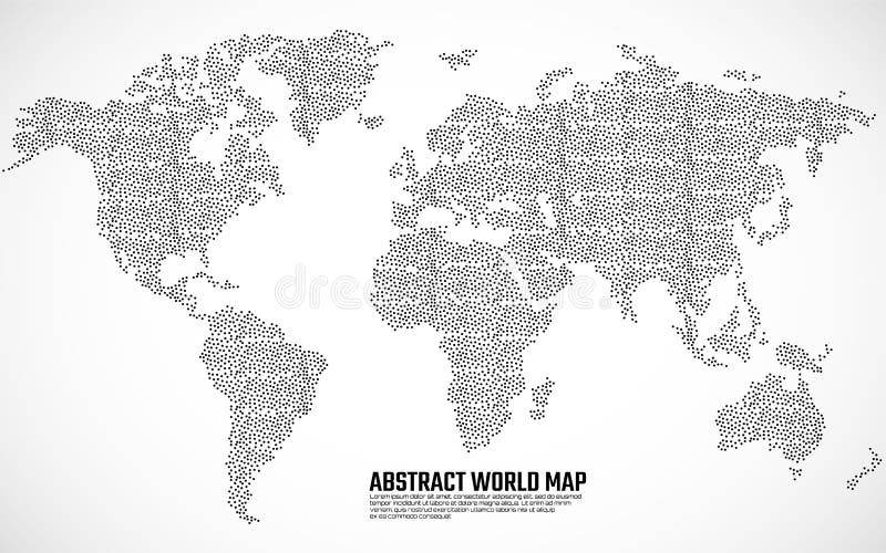 Abstract Dotted World Map. World Map with Points and Dots Stock ...