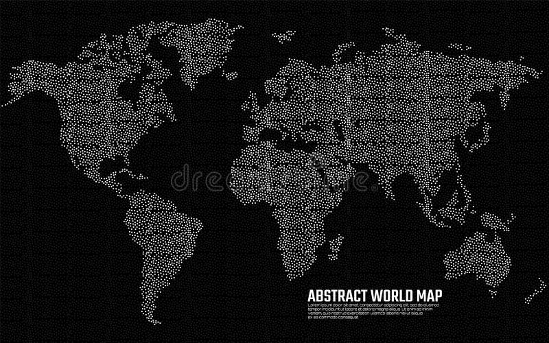 Abstract Dotted World Map. World Map with Points and Dots Stock ...