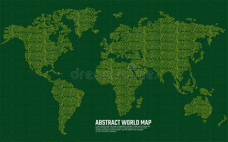 Abstract Dotted World Map. World Map with Points and Dots Stock ...