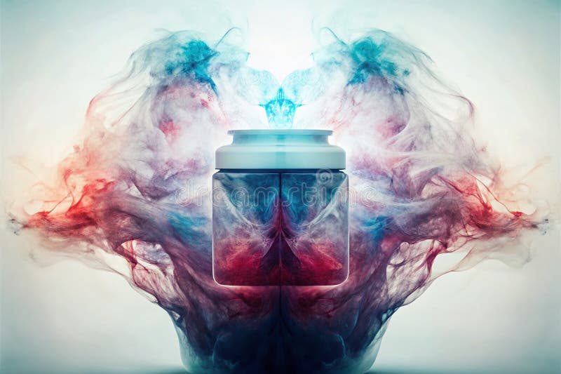 Abstract Double Exposure Medical Container a Striking Visual ...