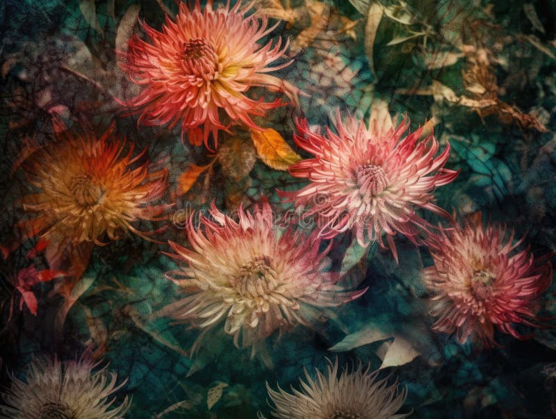 Abstract Double Exposure with Pattern Overlay Stock Illustration ...