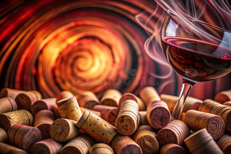 Abstract Double Exposure of Red Wine Corks a Stunning CloseUp ...