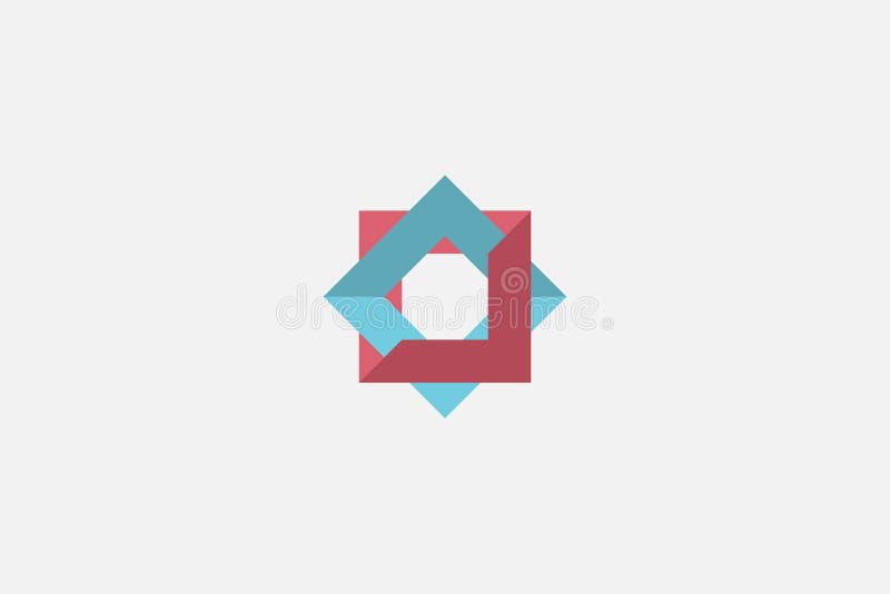 Abstract Double Square Geometric Logo Stock Vector - Illustration of ...