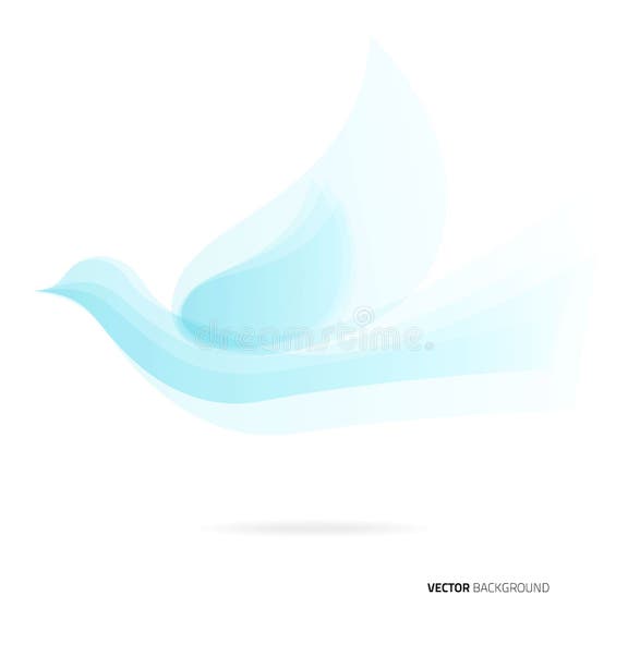 Abstract Dove on White Background Stock Vector - Illustration of bird ...
