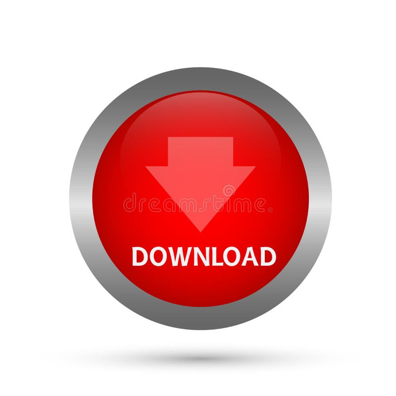 Abstract Download Button Icon Vector in Element on White Background ...