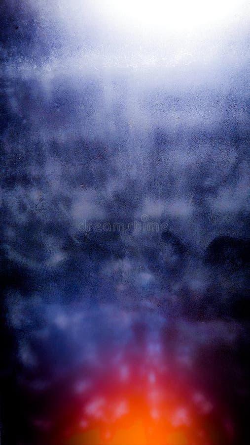 Abstract Dramatic Fog Sky Fire Volcano Earth Surface Dystopian Clouds ...