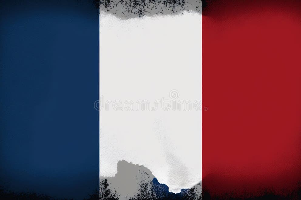 Abstract Dramatic Illustration of the French Flag. Stock Illustration ...