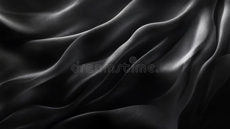 Abstract Draped Black Fabric with Subtle Shimmer Stock Illustration ...