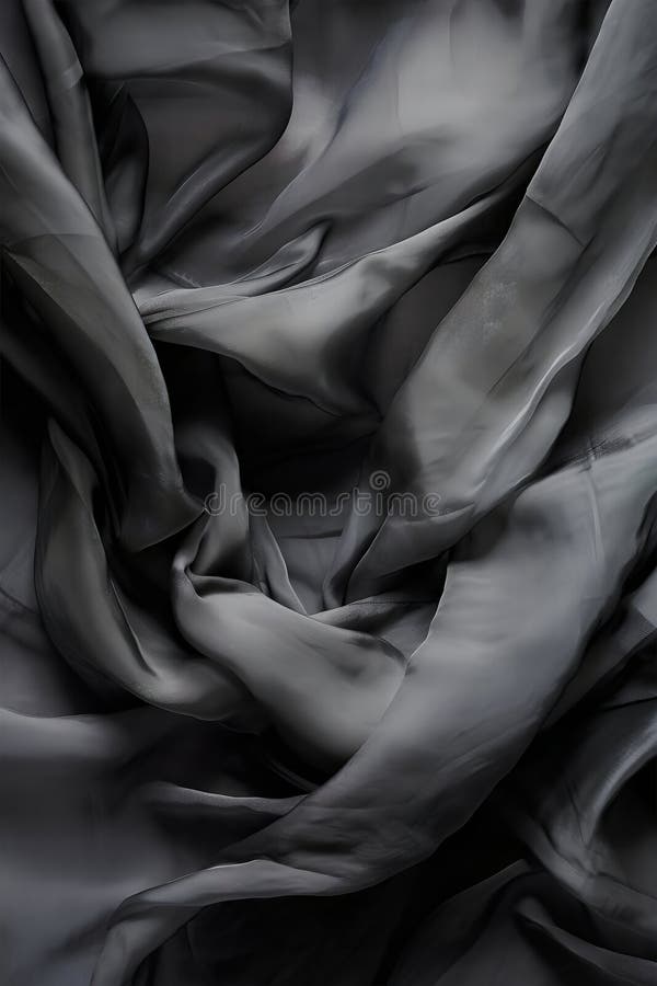 Abstract Draped Dark Grey Fabric Texture Stock Illustration ...